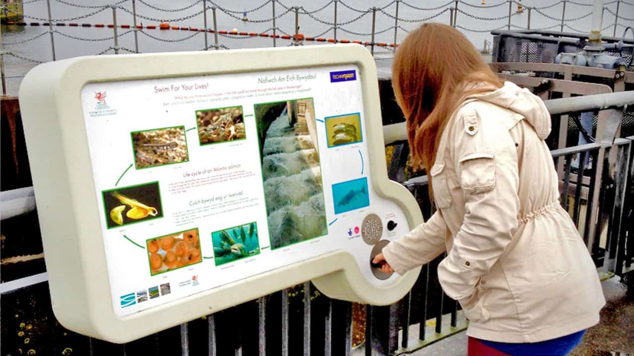 Bespoke U-Turn Audio Signs, Cardiff Bay - blackbox-av